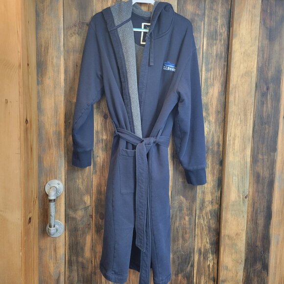 L.L. Bean | Other | Ll Bean Mens Fleece Lined Hooded Rugby Robe Size ...